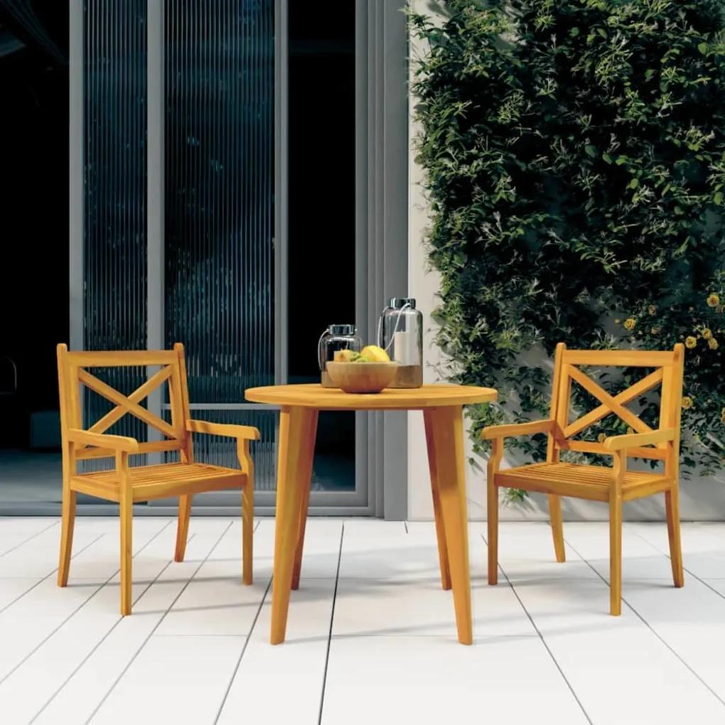 vidaXL Zahradní jídelní židle 2 ks masivní akáciové dřevo [310305]