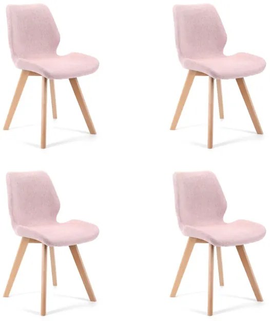 Set čtyř jídelních židlí SJ.0159 růžové