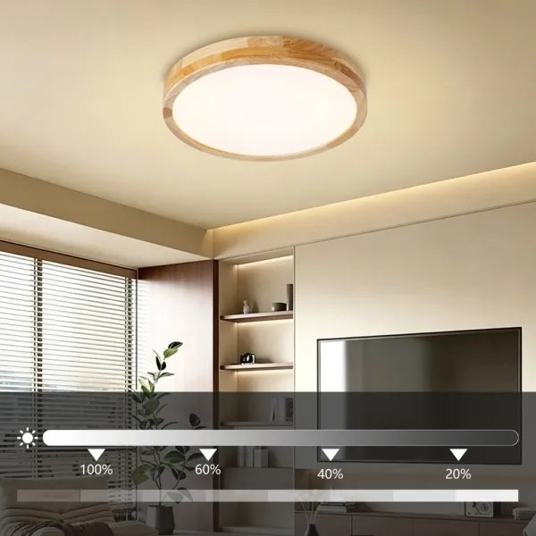 Brilagi - LED Stmív. svítidlo WOODLINE LED/48W/230V 3000-6000K dub pr. 40 cm +DO