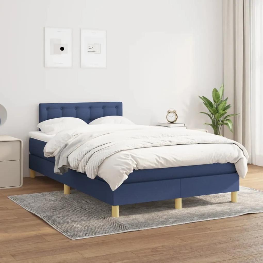 vidaXL Box spring postel s matrací 120x200 cm textil [3140927] Barva: krémová