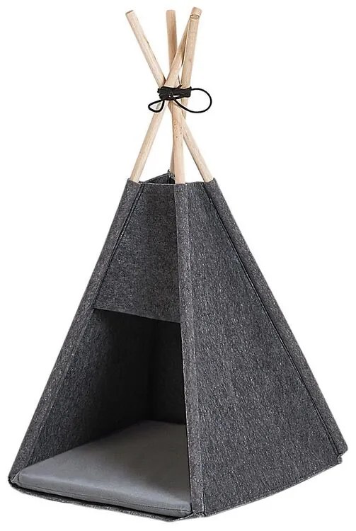 Stan teepee pro zvířata 35 x 40 cm tmavě šedý ULUBEY Beliani