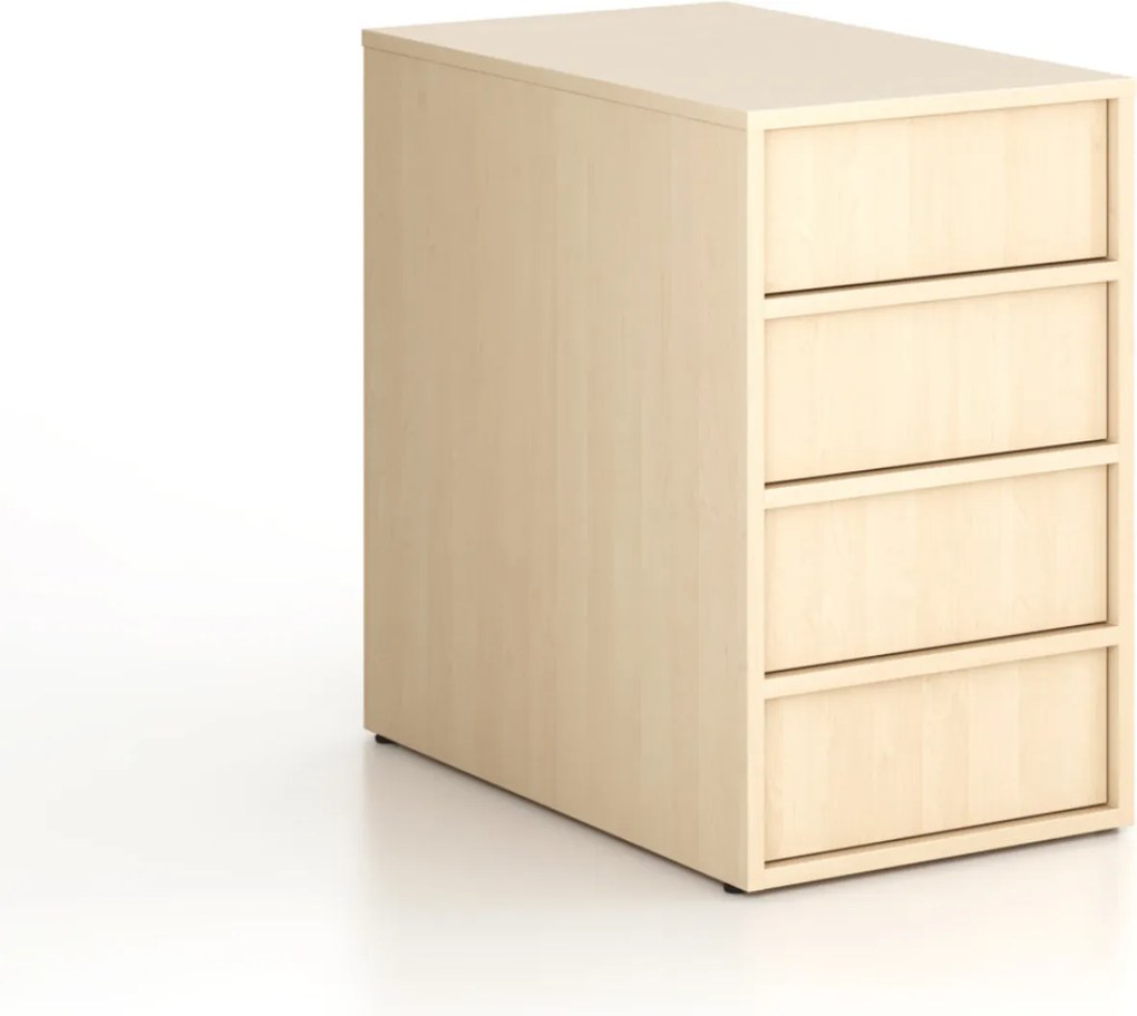 Kancelářský přístavný kontejner FRAME, 428 x 763 x 721 mm, bříza