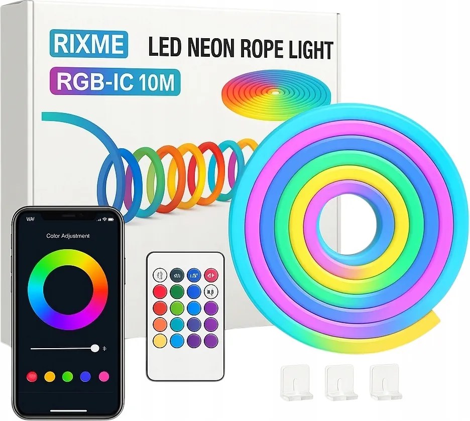 Neon Led Flex 10M 5V Bluetooth aplikace Hudební Led pásek Rgb-ic