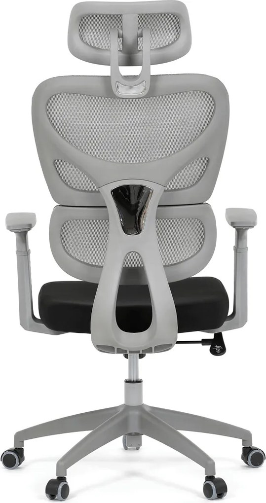 Ergonomická kancelářská židle RENEE - šedá síťovina / černá látka