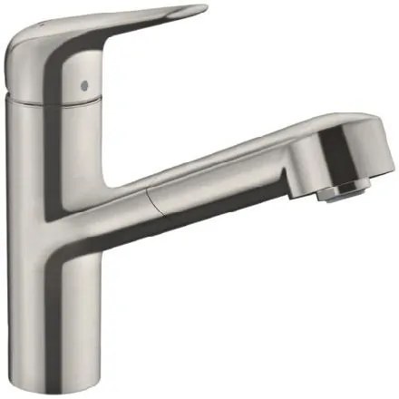 Hansgrohe Focus M42 - Dřezová baterie M4214-H150 s výsuvnou sprškou, sBOX, vzhled nerezu 71829800