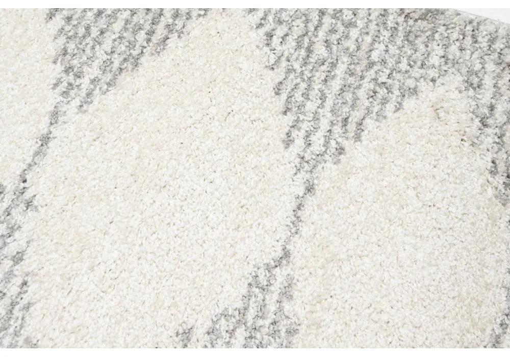 Kusový koberec shaggy Pelta krémový atyp 80x300cm