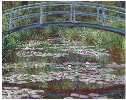 Reprodukce obrazu Claude Monet - The Japanese Footbridge, 50 x 40 cm