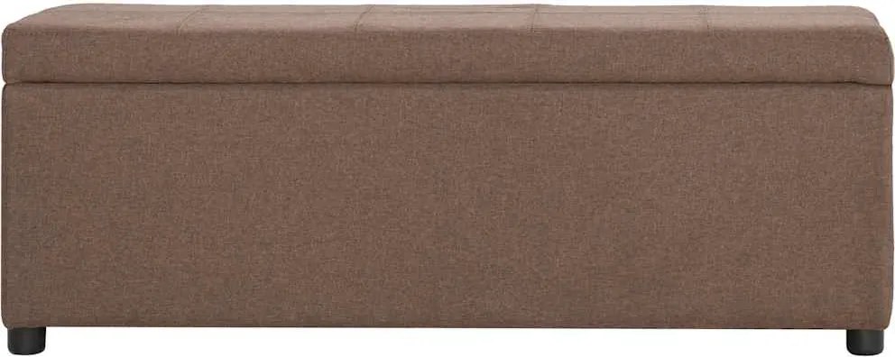 Lavice s úložným prostorem 116 cm hnědá polyester 281320