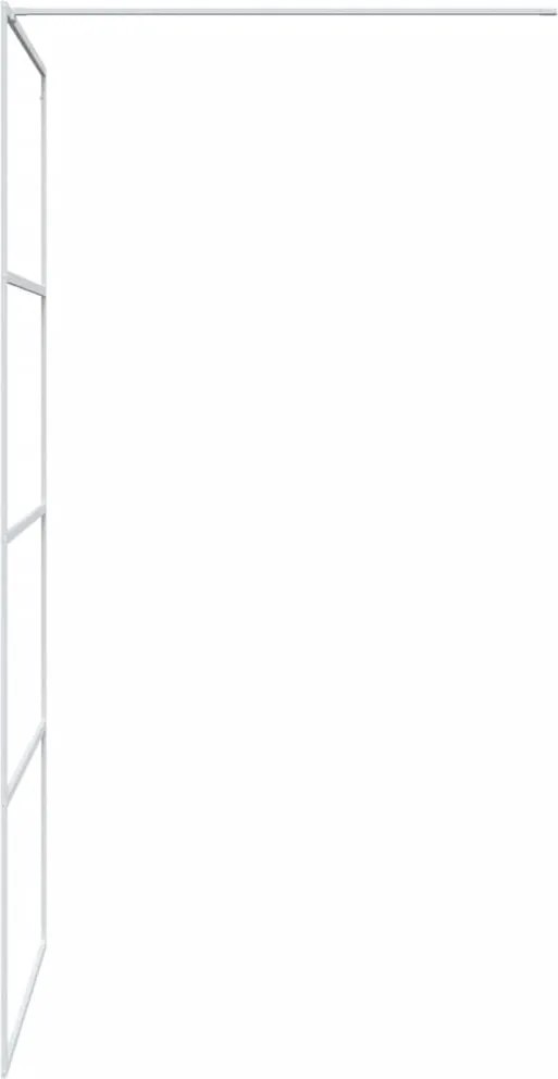 Sprchová zástěna walk-in bílá 100 x 195 cm čiré ESG sklo 152142