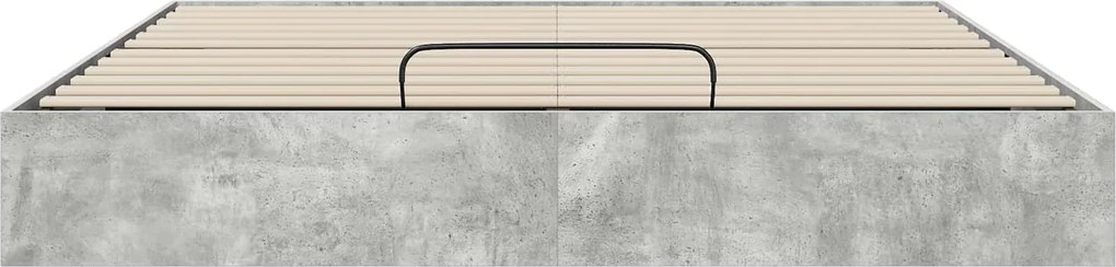 Ottoman postel Betonově Šedá 160 x 200 cm Dřevěný materiál 3409216