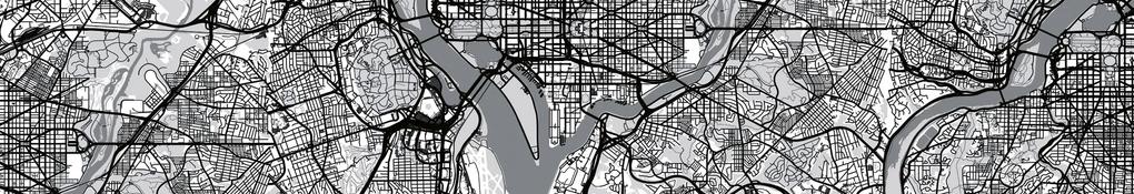 DIMEX | Fototapeta do kuchyně Mapa Washingtonu D.C. KI-350-186 | 350 x 60 cm | černobílá