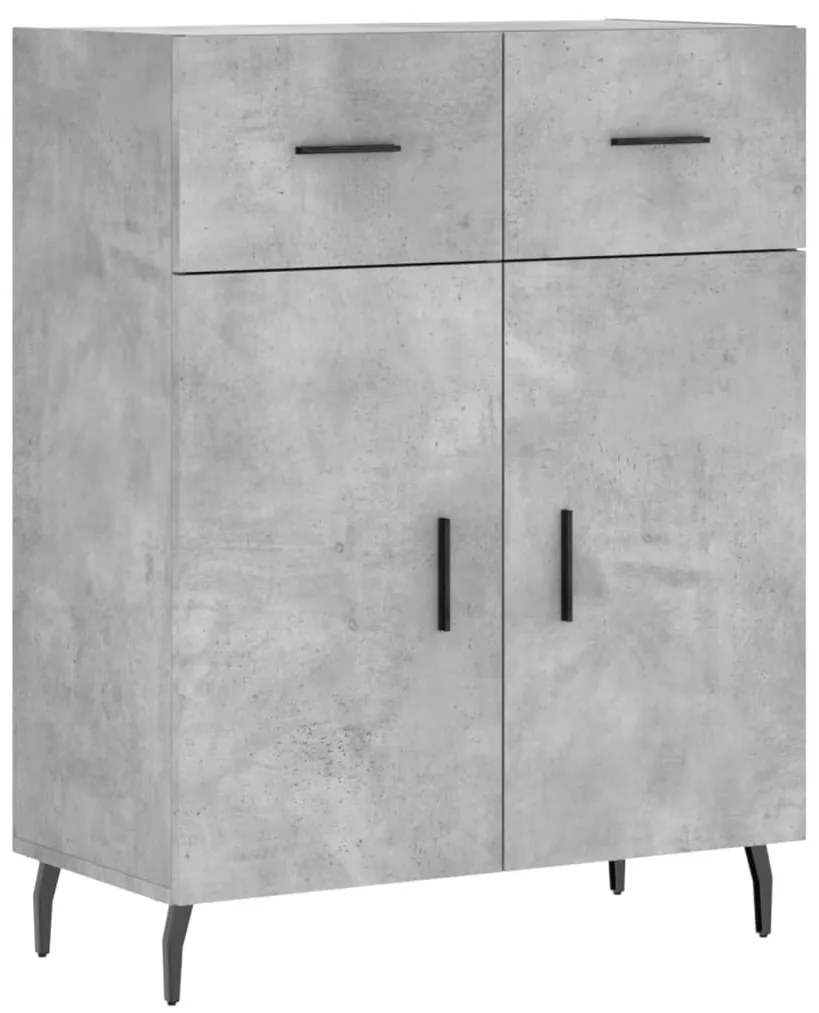 Skříň highboard betonově šedá 69,5x34x180 cm kompozitní dřevo,  3198165