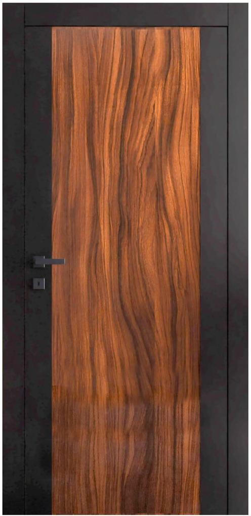 Interiérové dveře vasco doors NERO palisandr Průchozí rozměr: 70 x 197 cm, Orientace dveří: Pravé dveře