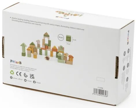 Dřevěné stavební kostky Viga 44230 PolarB 50 ks