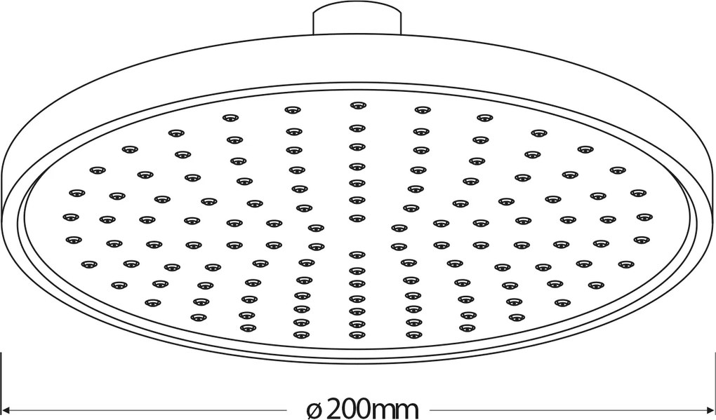 Aqualine SC121 hlavová sprcha 20 cm chrom