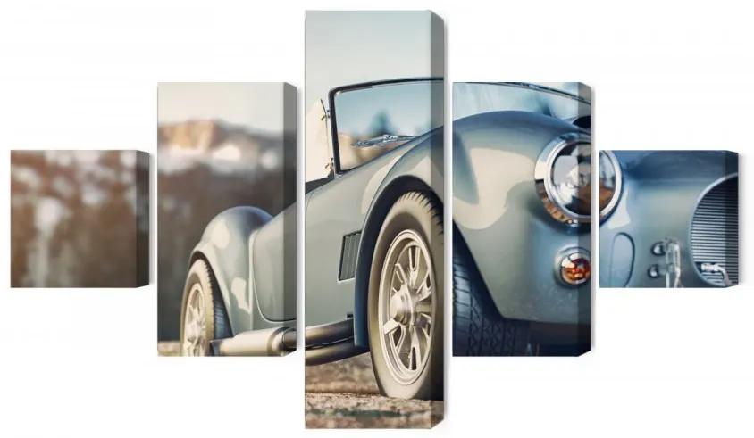 Vícedílný obraz Klasické Retro Auto Nedostatek Nedostatek Přírodní plátno 150x90