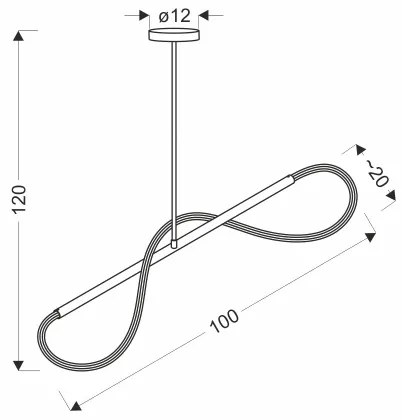 LED Lustr na lanku SUPREME LED/22W/230V 100 cm zlatá