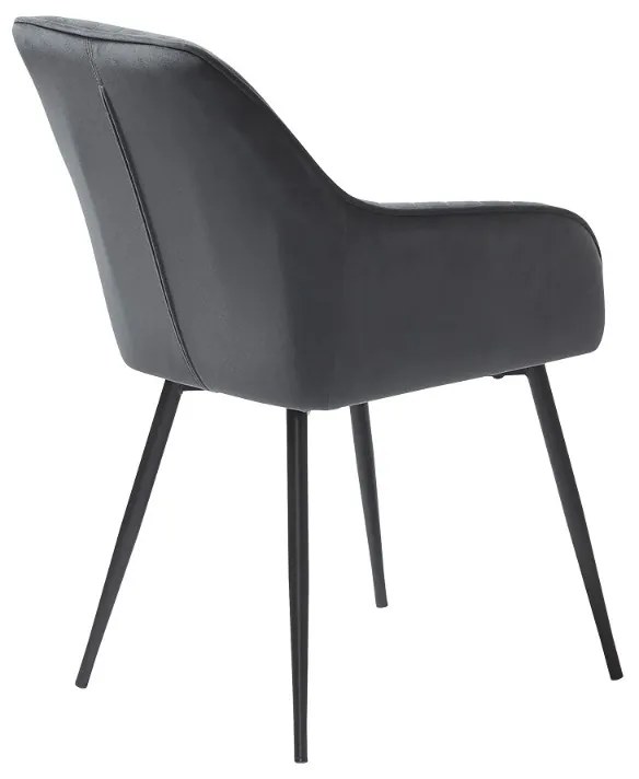 Designová židle Jadwiga tmavě šedý samet