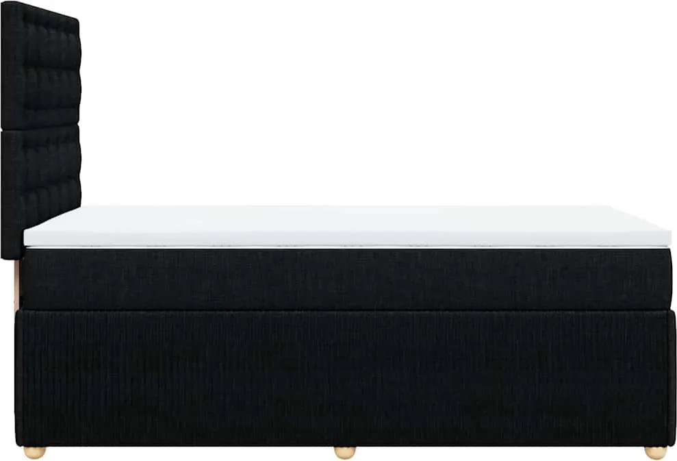 Box spring postel s matrací černá 90x190 cm textil 3294227