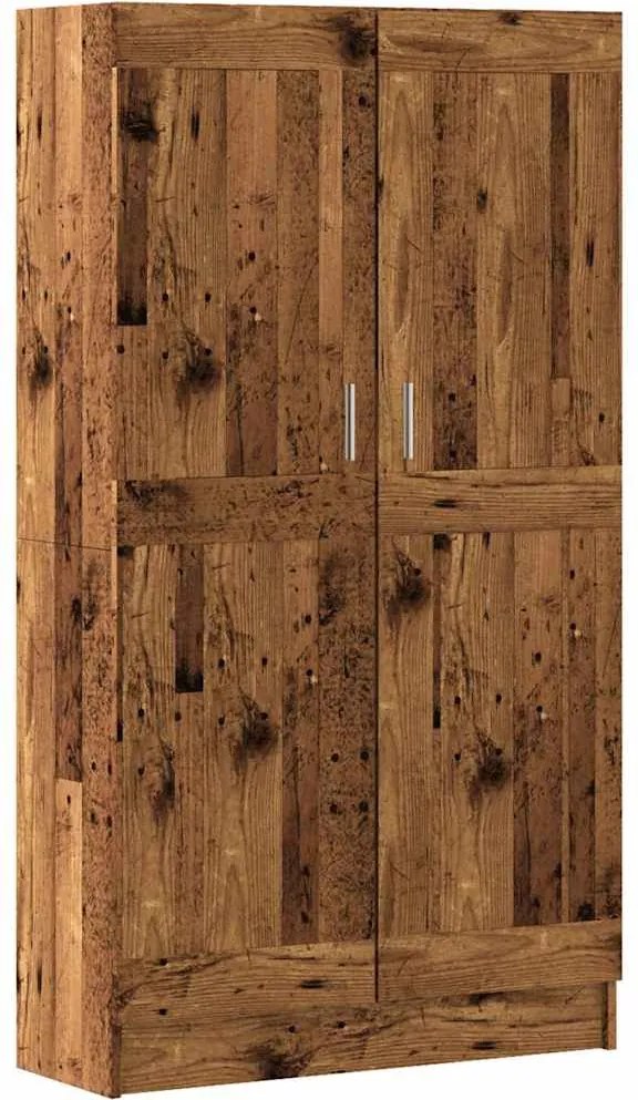 Knihovna old wood 82,5 x 30,5 x 150 cm kompozitní dřevo 3345215
