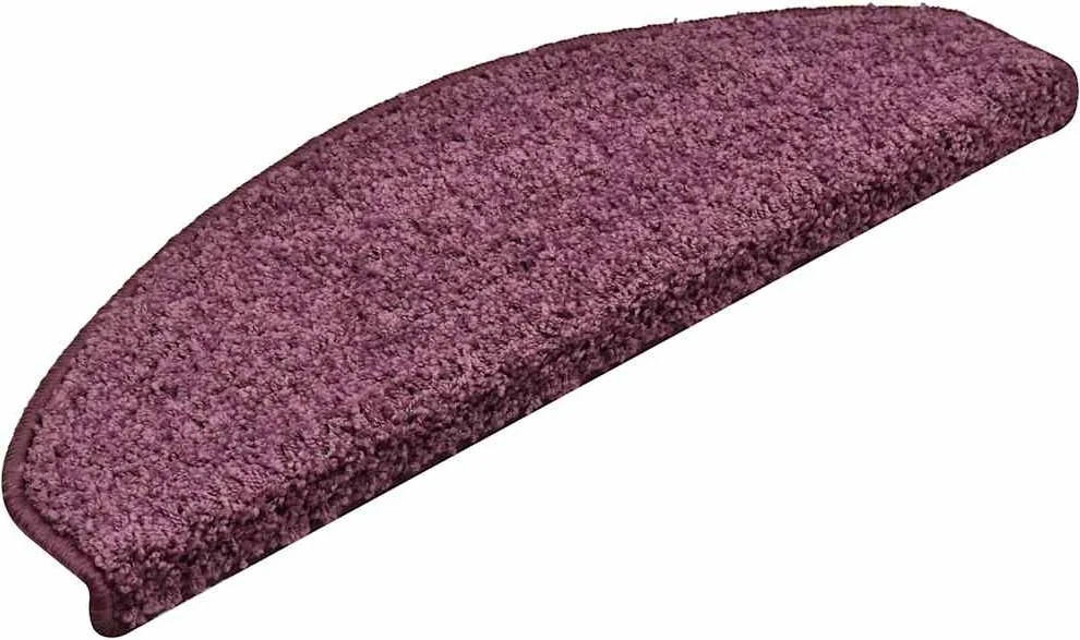 Schodové rohože 30 ks 65 x 21 x 4 cm tmavě fialové, půlkulaté, velké 3365824