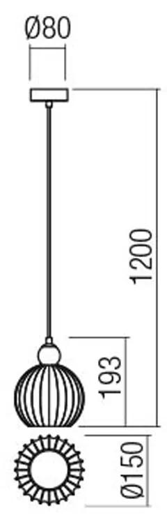 Redo 01-2064 závěsné svítidlo Plumen měděné, E14, ø15cm