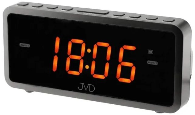 JVD Digitální budík do sítě s oranžovými LED svítícími čísly a vibracemi JVD SB701.1