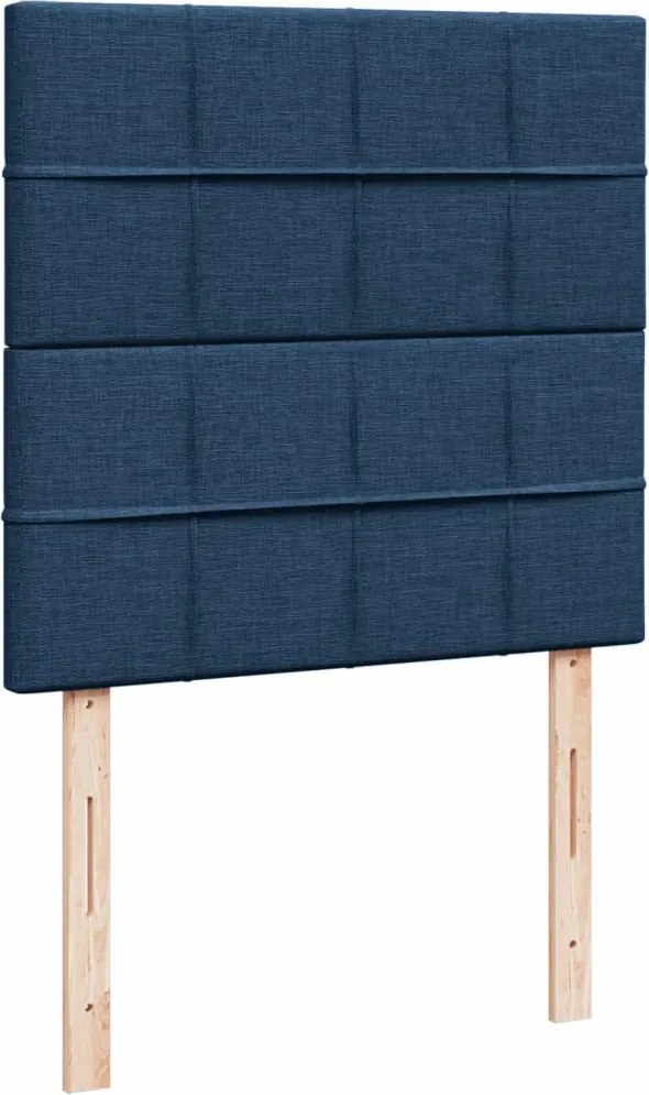 Box spring postel s matrací modrá 80x200 cm textil 3292621