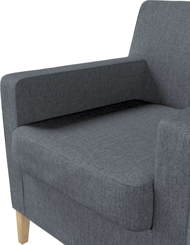 Potah na křeslo IKEA Karlstad barva šedá látka pletený vzor