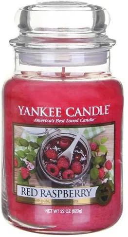 Yankee Candle Svíčka Yankee Candle 623gr - Red Raspberry, červená barva, růžová barva, sklo, vosk