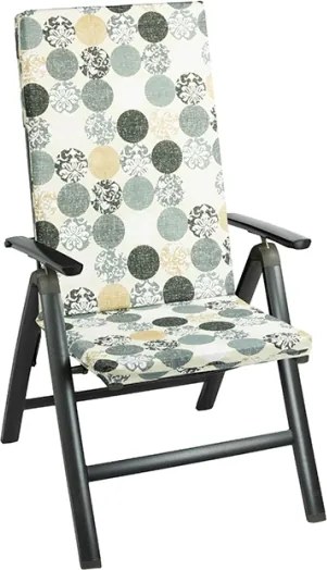 Bellatex Sedák na zahradní židli 47x115 cm Koule šedá, bílá