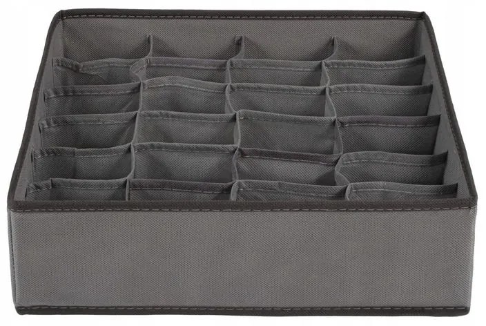 Organizér do zásuvky 24-dílný, 33x33x10 cm, šedý SPRINGOS