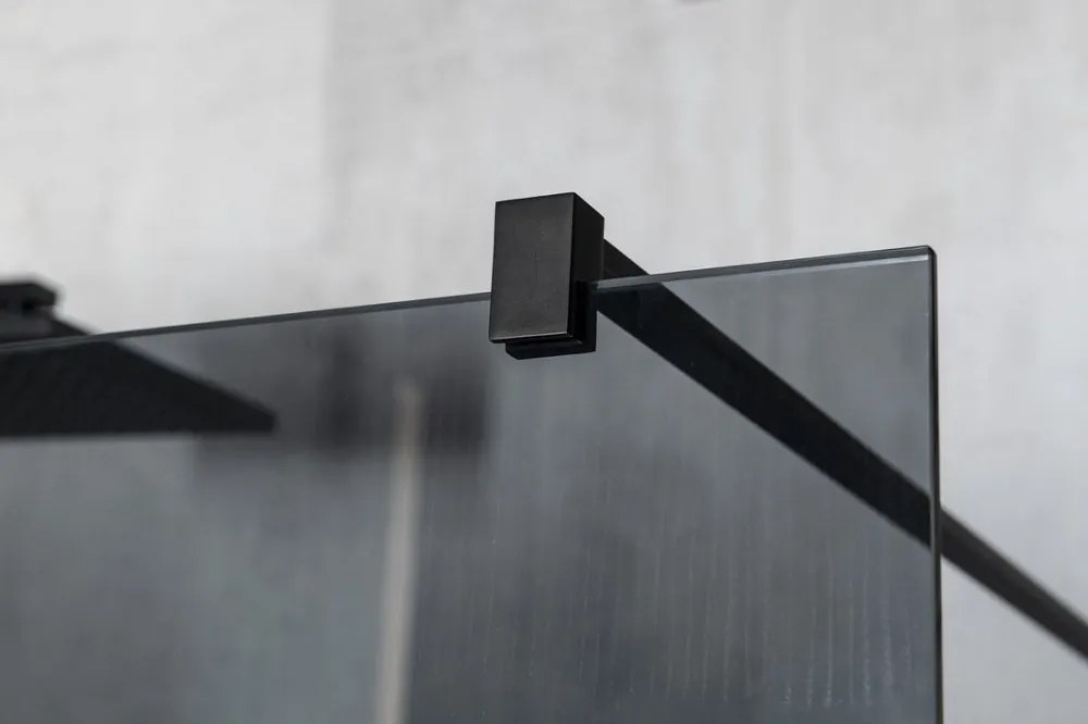 Gelco VARIO BLACK jednodílná sprchová zástěna k instalaci ke stěně, sklo nordic, 800 mm GX1580-06