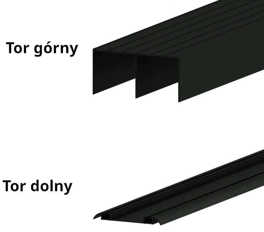 Šatní skříň Sapporo Abika 100/205,2/45 barevné provedení: černý mat + dub artisan + černé lamely