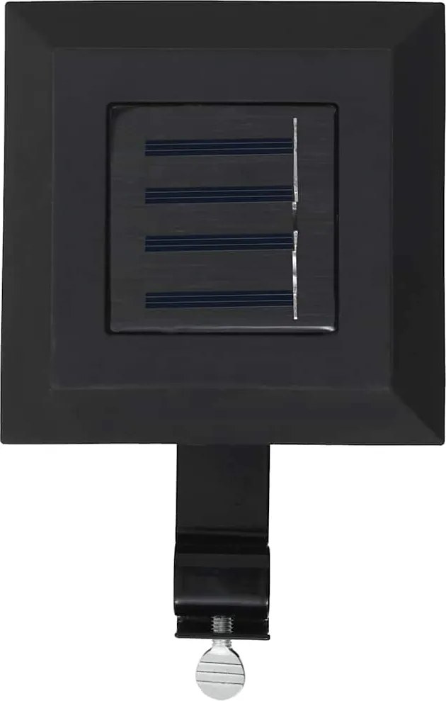 Zahradní solární lampy 12 ks LED čtvercové 12 cm černé 277136