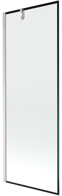 Mexen Next, 1-křídlová vanová zástěna 70 x 150 cm, 6mm čiré sklo - černý vzor, ​​ocelová, 895-070-000-00-70-97