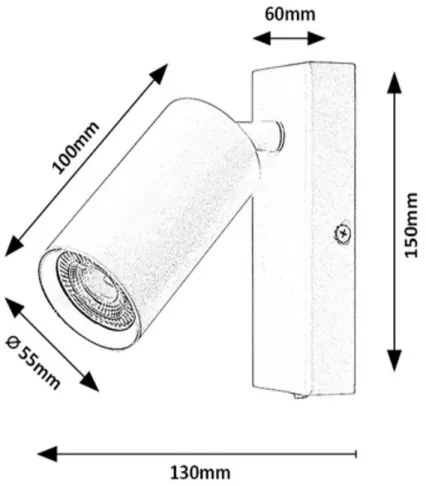 Rabalux 2081 - Nástěnné bodové svítidlo SOLO 1xGU10/25W/230V bílá