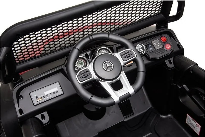 LEAN CARS Vozidlo na akumulátor Mercedes Unimog S, černé
