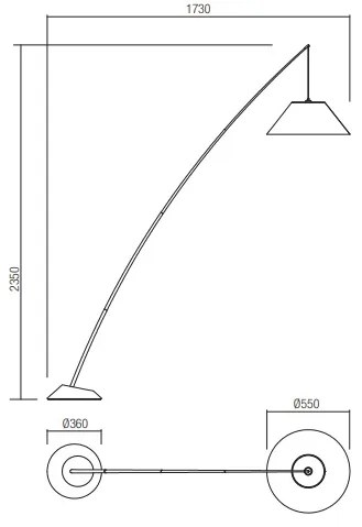 Stojací designová lampa Redo Fisher Barva: Bílá