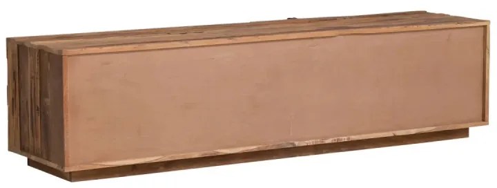 furniture-nabytek.cz - Masivní TV stolek z recyklovaného starého dřeva, hnědý – 180×45×45 cm