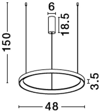 Moderní LED lustr Pertino 48 2700K černé
