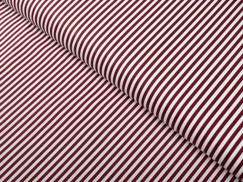 Biante Bavlněný čtvercový ubrus Sandra SA-363 Tmavě červeno-bílé proužky 100x100 cm