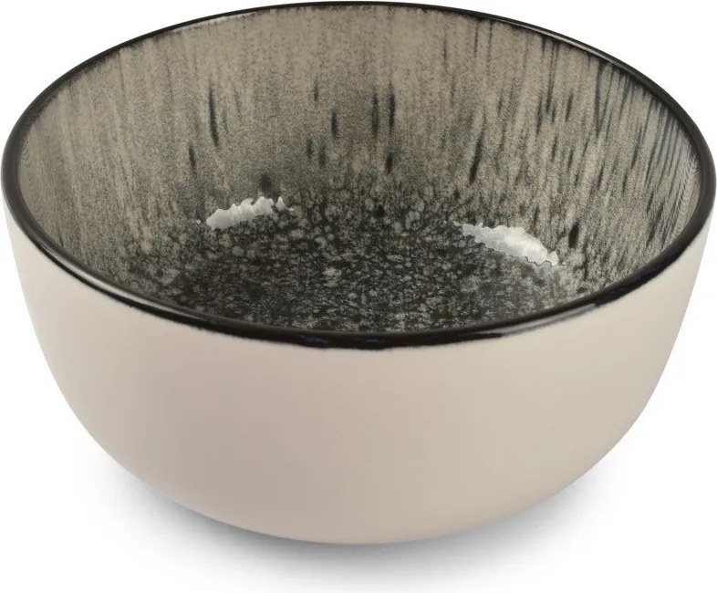 Černá/krémová miska z kameniny 740 ml Gravel – ONA