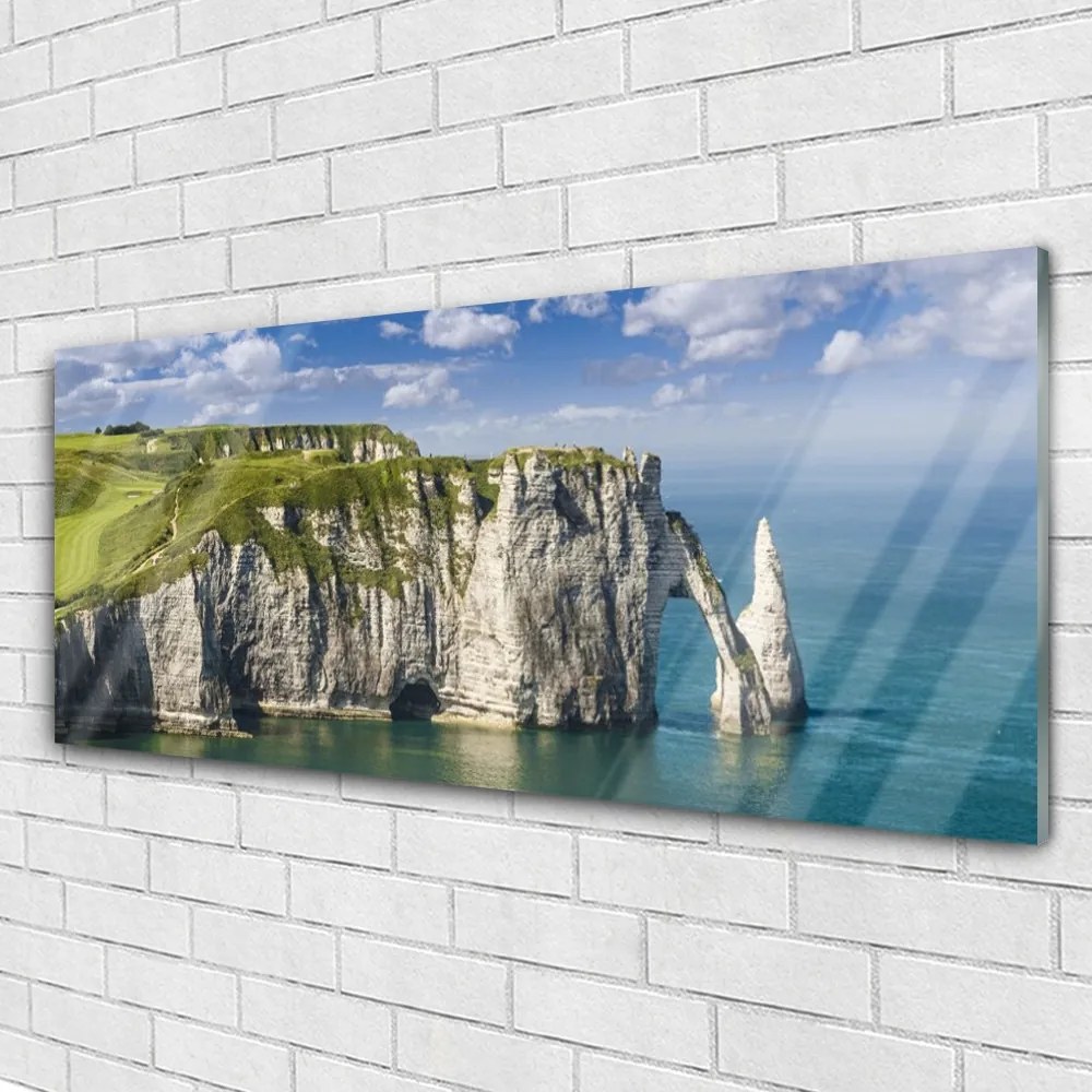 Plexisklo-obraz Útes Pobřeží Moře Skály 125x50 cm