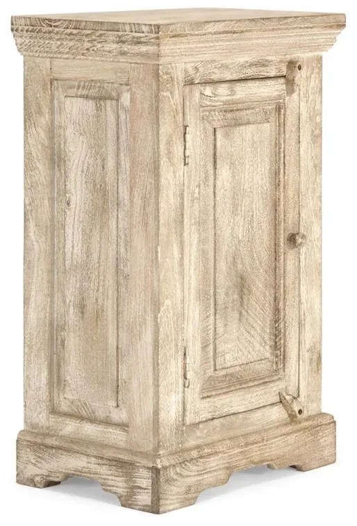 furniture-nabytek.cz - Masivní koupelnová spodní skříňka Patinor z mangového dřeva, lakovaná, přírodní barva – 48×33×80 cm