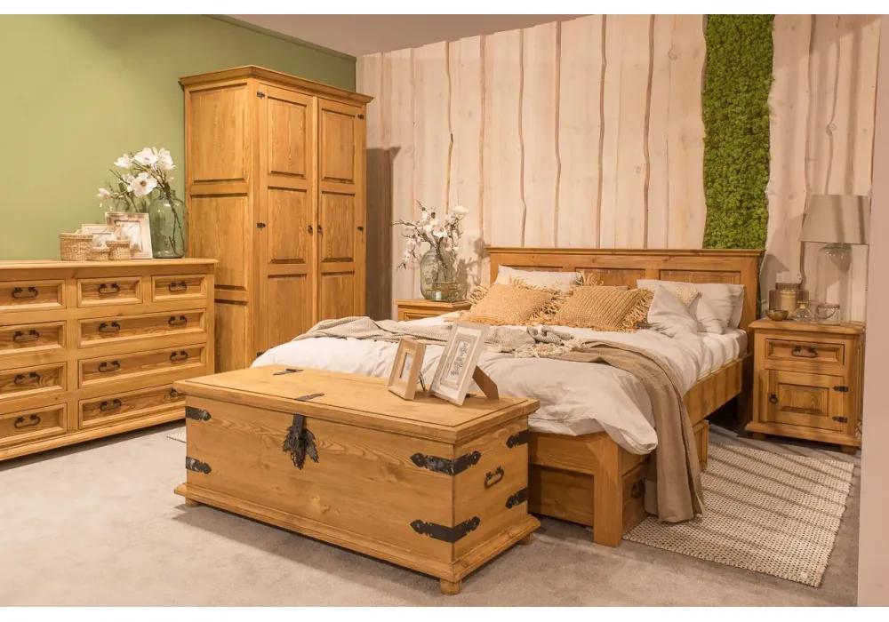 Massive home | Dřevěná postel Corona IV - výběr moření MHACC080 90 x 200 cm