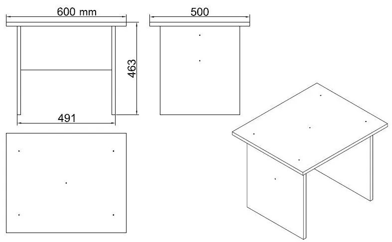 Kancelářský nábytek set, barva ořech a antracit