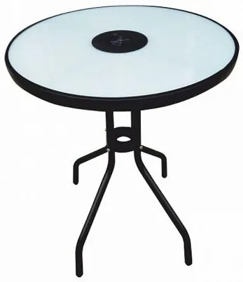 Zahradní stolek OLIVAN, tvrzené sklo / ocel