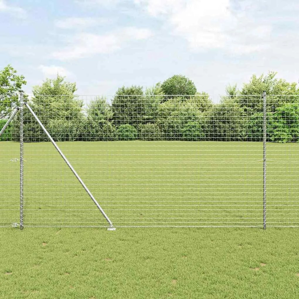 Venkovní euro plot s hroty 10 x 1,5 m Pozinkovaná ocel Stříbrná 3350722