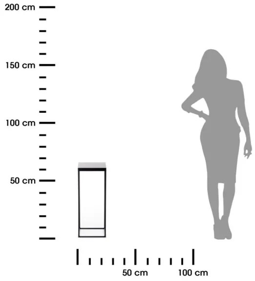 Stojan na květiny BASICLOFT 60x24 černá